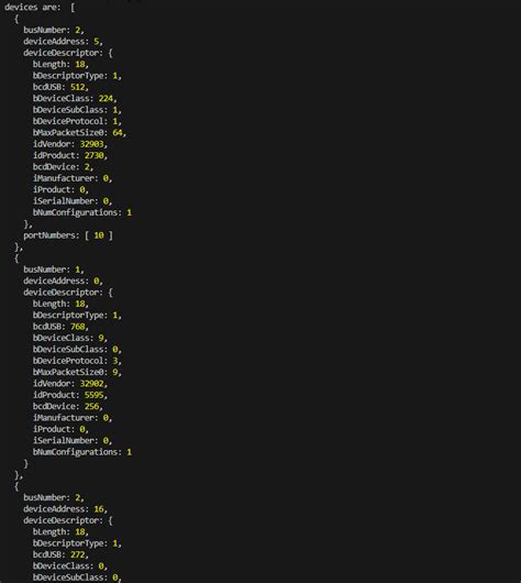 node js how to specify usb mass storage among usb devices stack