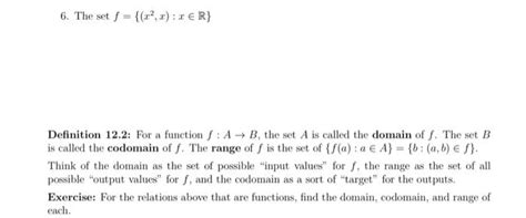 Solved 6 The Set F X2xx∈r Definition 122 For A