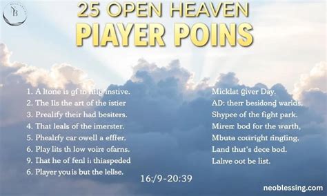 25 Powerful Open Heaven Prayer Points For Today With Scriptures