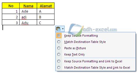 Cara Mudah Copy Tabel Dalam Excel Ke Microsoft Word Belajar Excel