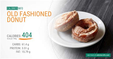 Old Fashioned Donut Calories And Nutrition 100g