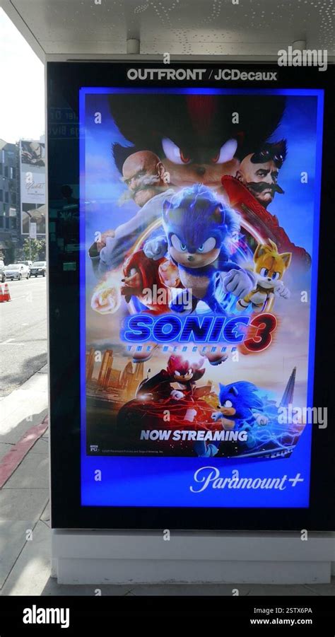 Los Angeles California Usa 19th February 2025 Sonic The Hedgehog 3 Bus