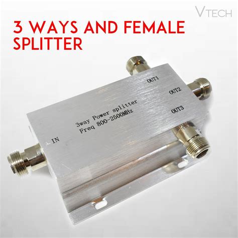 Rf Splitter 3 Way Power Splitter 800 2500mhz For Cell Signal Booster N
