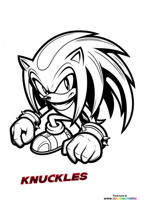 Coloring Pages To Print Sonic Characters Knuckles [2025]