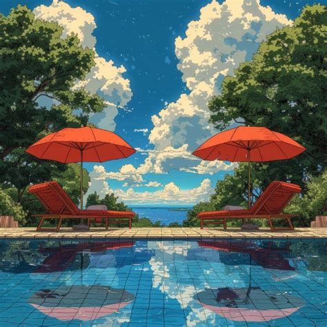 Swiming Pool Art Vibrant Pop Surreal Enea Kelo Pool Art Dreamy Art