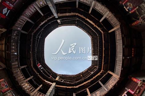 福建龙岩永定土楼 人民图片网