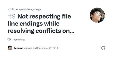 not respecting file line endings while resolving conflicts on windows