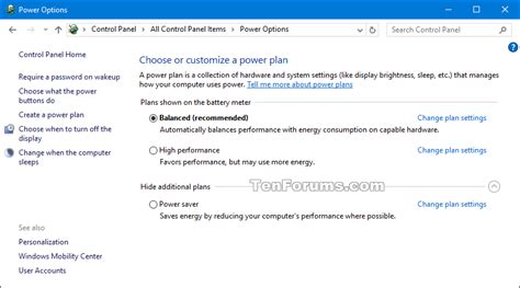 Reset And Restore Power Plans To Default Settings In Windows 10 Tutorials
