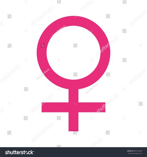 Vector Illustration Pink Female Symbol Gender Stock Vector Royalty