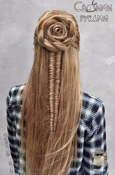 Очень аккуратные идеи причёсок на распущенные Своими руками Handmade дизайн творчество