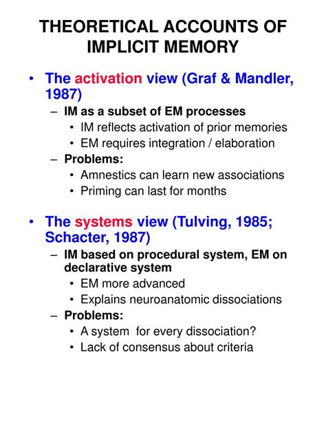 Ppt Implicit Memory A “hidden World” Powerpoint Presentation Free