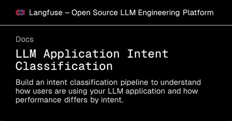 Llm Application Intent Classification Langfuse