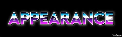 Appearance Text Effect And Logo Design Word