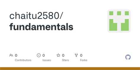 github chaitu2580 fundamentals