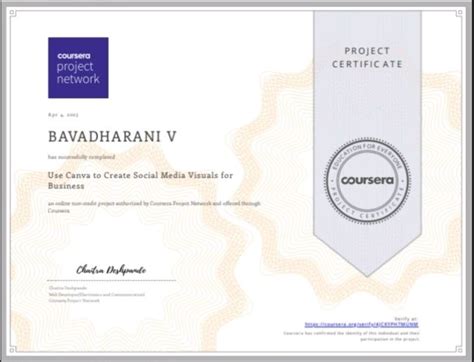 Bavadharani V On Linkedin Coursera Canva