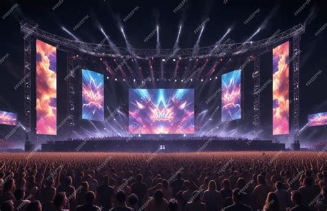 Premium Photo Art Concept Of Music Festival Stage Design