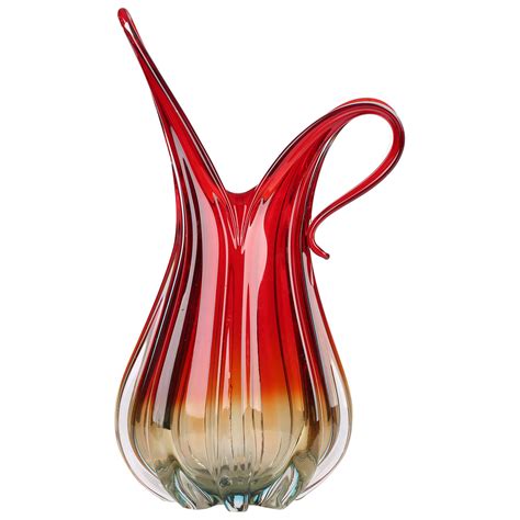 A Rectangular Murano Sommerso Glass Vase At 1stdibs