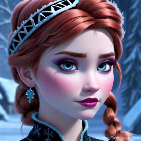 Annas Punk Inspired Heavy Makeup Look Stable Diffusion Online