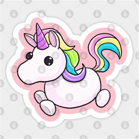 Cute Rainbow Unicorn Roblox Sticker Teepublic