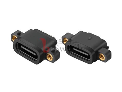 防水type C母座 Ipx8防水type C母座 防水usb连接器 防水连接器 品赞电子