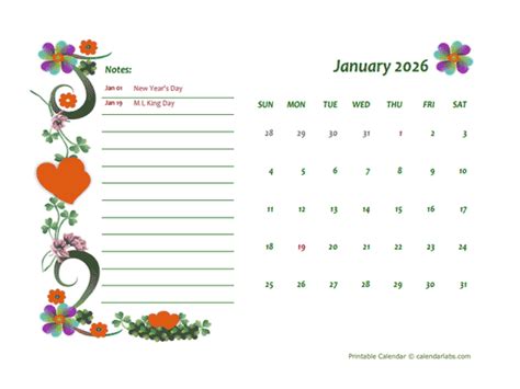 2026 Blank Monthly Calendar Printable Plan Your Year With Ease