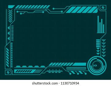 Futuristic Layout Design Template Technology Frame Stock Vector