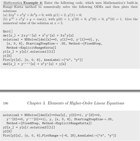 Solved Mathematica Example 2 Enter The Following Code