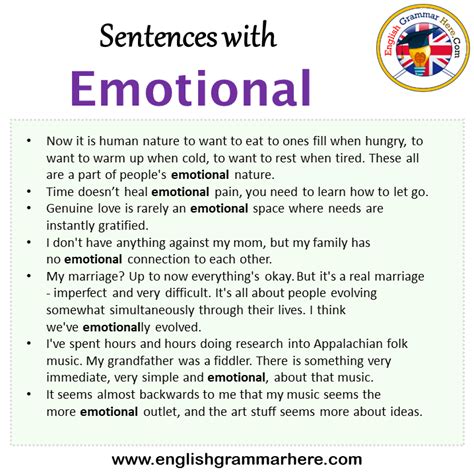 Sentences With Emotional Emotional In A Sentence In English Sentences