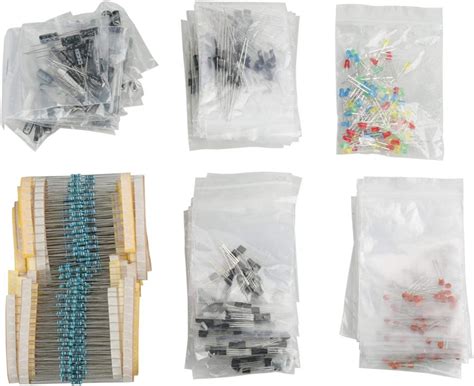 Akozon Electronic Component Kit LED Diodes Transistor Electronic Components Assortment