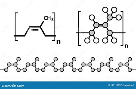 Natural Rubber Cis 1 4 Polyisoprene Chemical Structure Used To Manufacture Surgeons Gloves