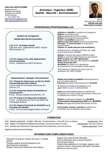 Modele De Cv Qse