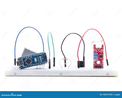 Magnetic Switch In Breadboard Stock Image Image Of Microprocessor