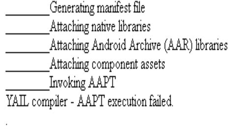 Error Export Apk Aapt Execution Faile Discuss Kodular Community