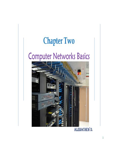 Chapter 2 Network Basics Pdf Computer Network Computing