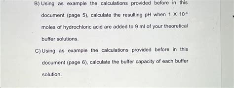 B Using As Example The Calculations Provided Before Chegg