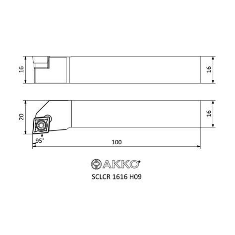 SCLCR 1616 H09 - S-SYSTEM EXTERNAL TURNING TOOLHOLDERS - AKKO METAL ...