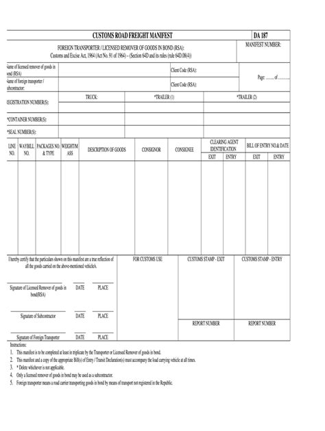 Shipping Manifest Template Excel Fill Out And Sign Online Dochub