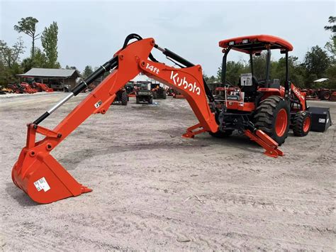 Kubota 62hp M62 Tlb Front Loader Backhoe Attachment Wheel Tractor Kyb Hydraulic Pump 9 Ton Rated