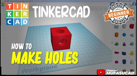 TinkerCAD How To Make Holes YouTube TinkerCAD How To Make Holes YouTube