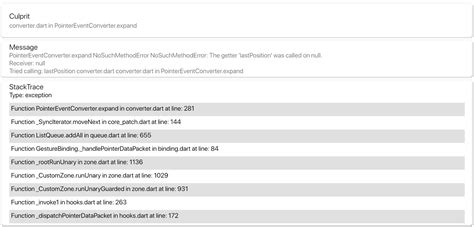 Pointereventconverterexpand The Getter Pointer Was Called On Null · Issue 39031 · Flutter