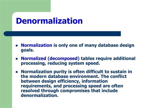 Ppt Chapter 5 Normalization Of Database Tables Powerpoint Presentation Id 209643