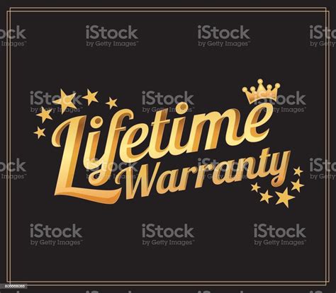 올리브 브랜치 화이트에 골드 리본와 평생 보증 배경 포스터 레이블 배지 또는 브로셔 템플릿 벡터 일러스트 레이 션 고객에 대한 스톡 벡터 아트 및 기타 이미지 Istock