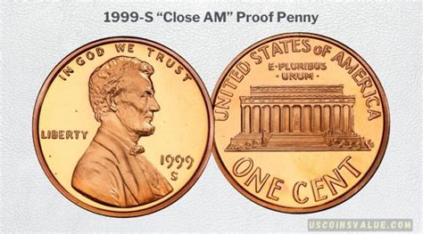1999 Penny Value Wide Am Close Am And Errors