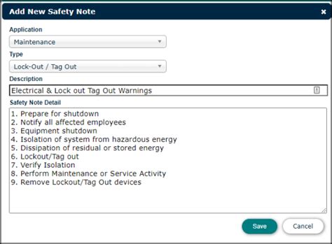 Adding A Safety Note
