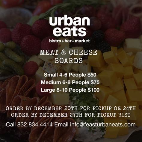 Holiday Meals At Urban Eats Urban Eats Houston Tx