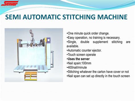 Ppt Semi Automatic Stitching Machine Powerpoint Presentation Free