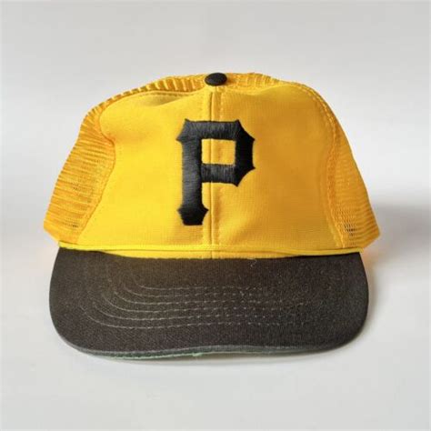 Pittsburgh Pirates Vtg 80s Hat Logo Mesh Snap Back Mlb Baseball Trucker Dad Cap Ebay