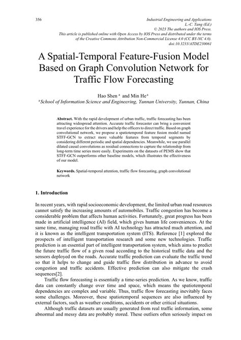 Pdf A Spatial Temporal Feature Fusion Model Based On Graph Convolution Network For Traffic
