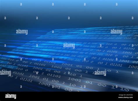 Binary Code Blue Background Digital Data Transmission Concept Series