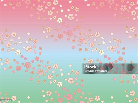 Sakura Border B4 Stock Illustration Download Image Now Backgrounds Cherry Blossom Floral